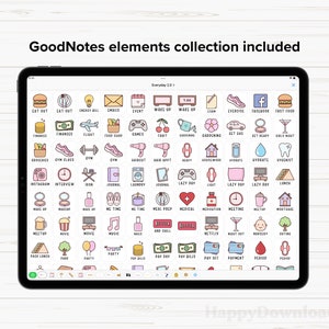 Everyday Life Digital Stickers, Daily Planner Stickers, iPad Stickers ...