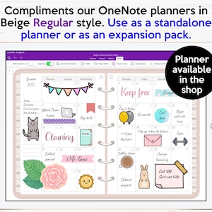 Finances & Budget Onenote Digital Planner Templates Inserts Pack ...