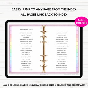 Household Digital Planner Home Digital Planner Inserts Goodnotes ...
