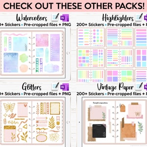 Onenote Digital Stickers, Everyday Icons Stickers, Daily Life Stickers ...