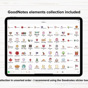 Holiday Digital Stickers, Seasonal Stickers, Holidays Stickers, Digital ...