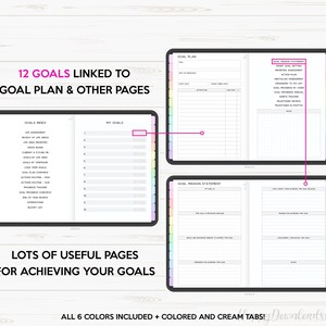 Goal Digital Planner Goal Setting Digital Planner Goal Tracker Digital ...