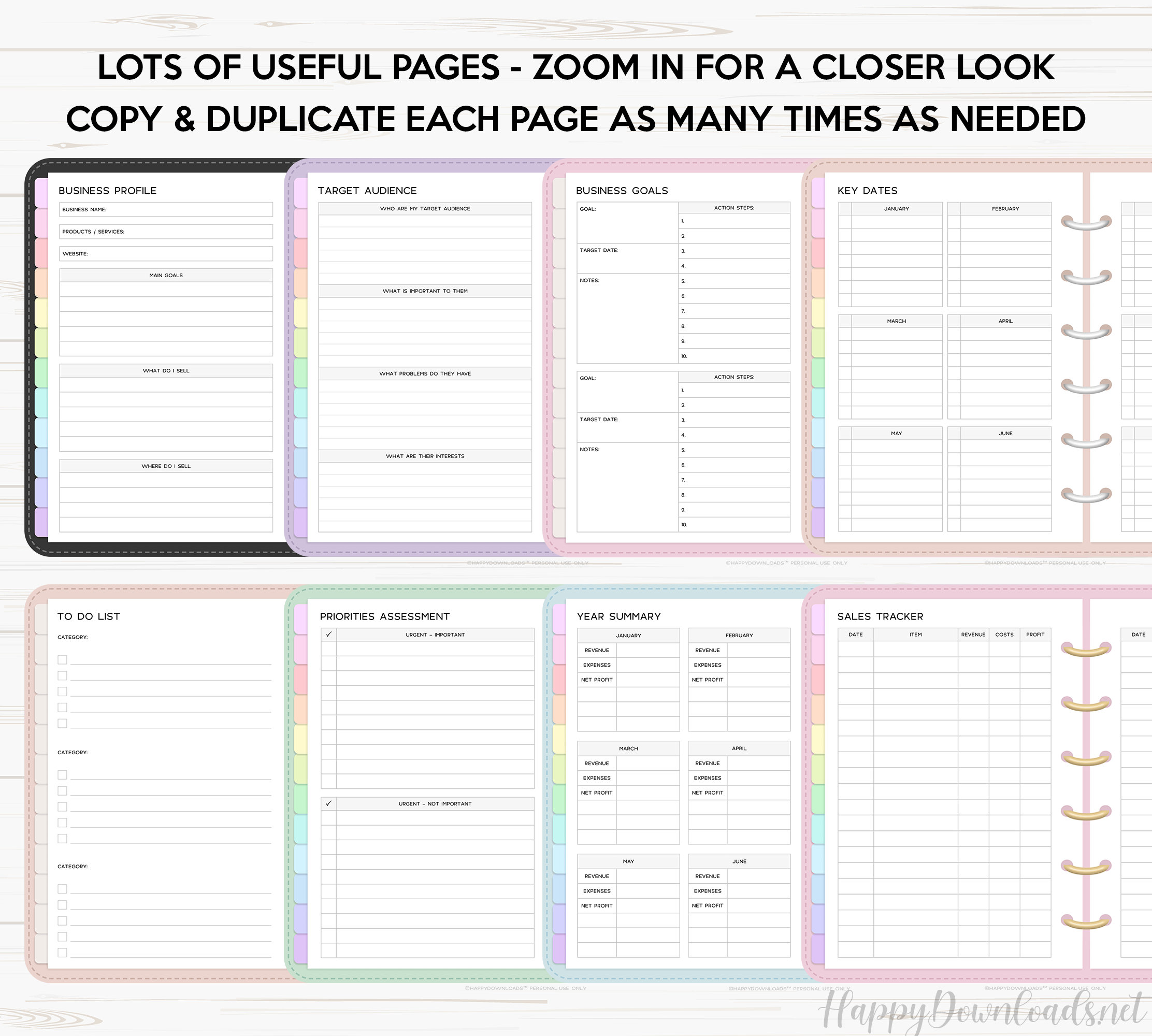 Business Digital Planner Template Small Business Owner Digital Planner ...