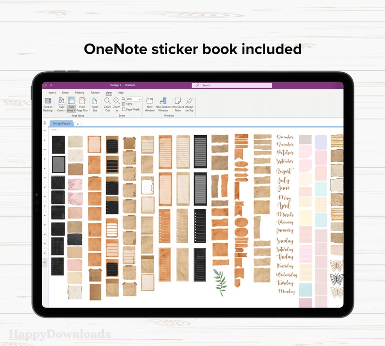 Vintage Paper Digital Stickers Vintage Stickers Goodnotes - Etsy