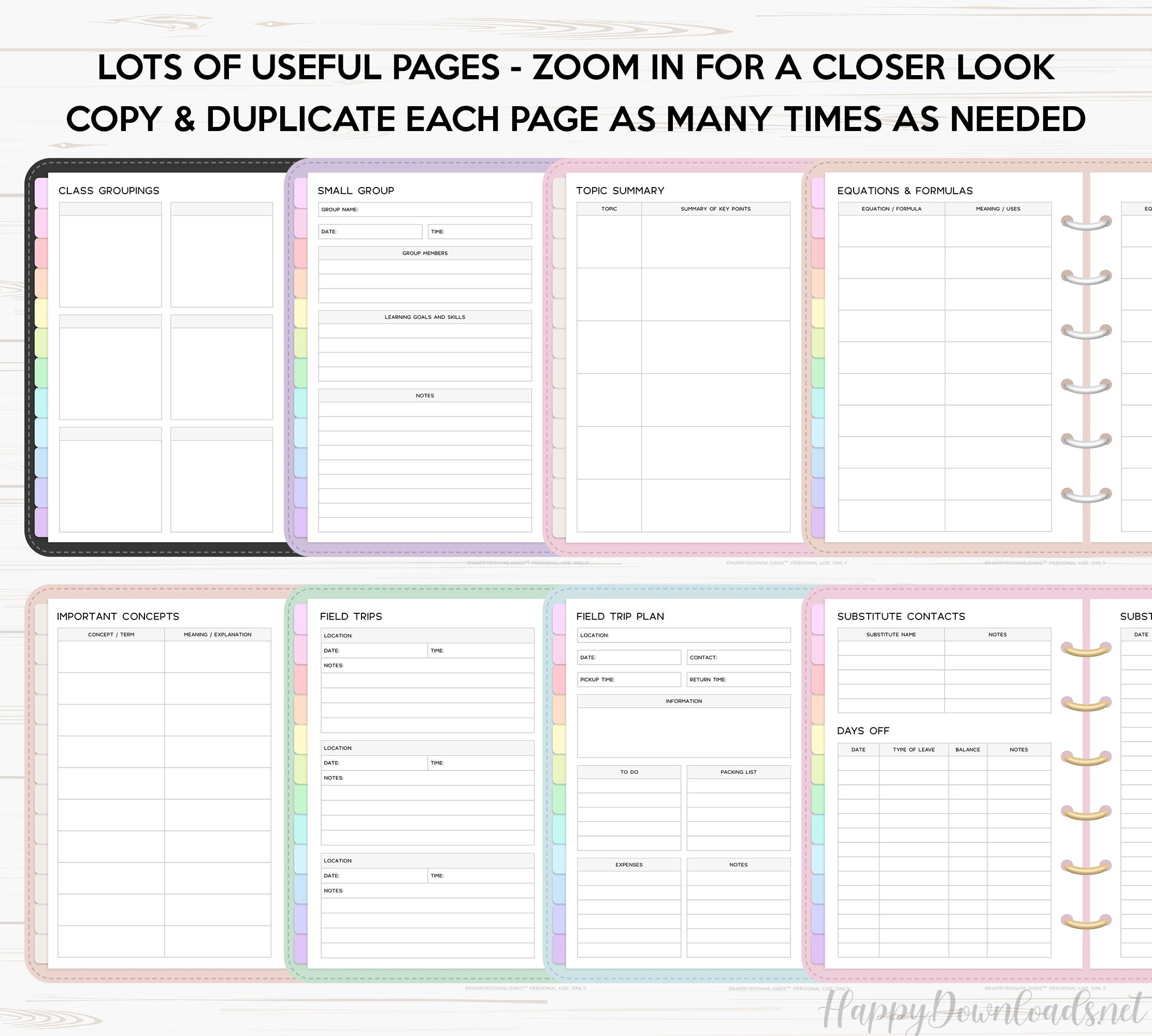 Teacher Digital Planner Teacher Planner Teaching Planner School Planner ...