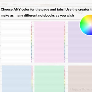 Portrait Digital Notebook With Tabs, Goodnotes Notebook, Student ...