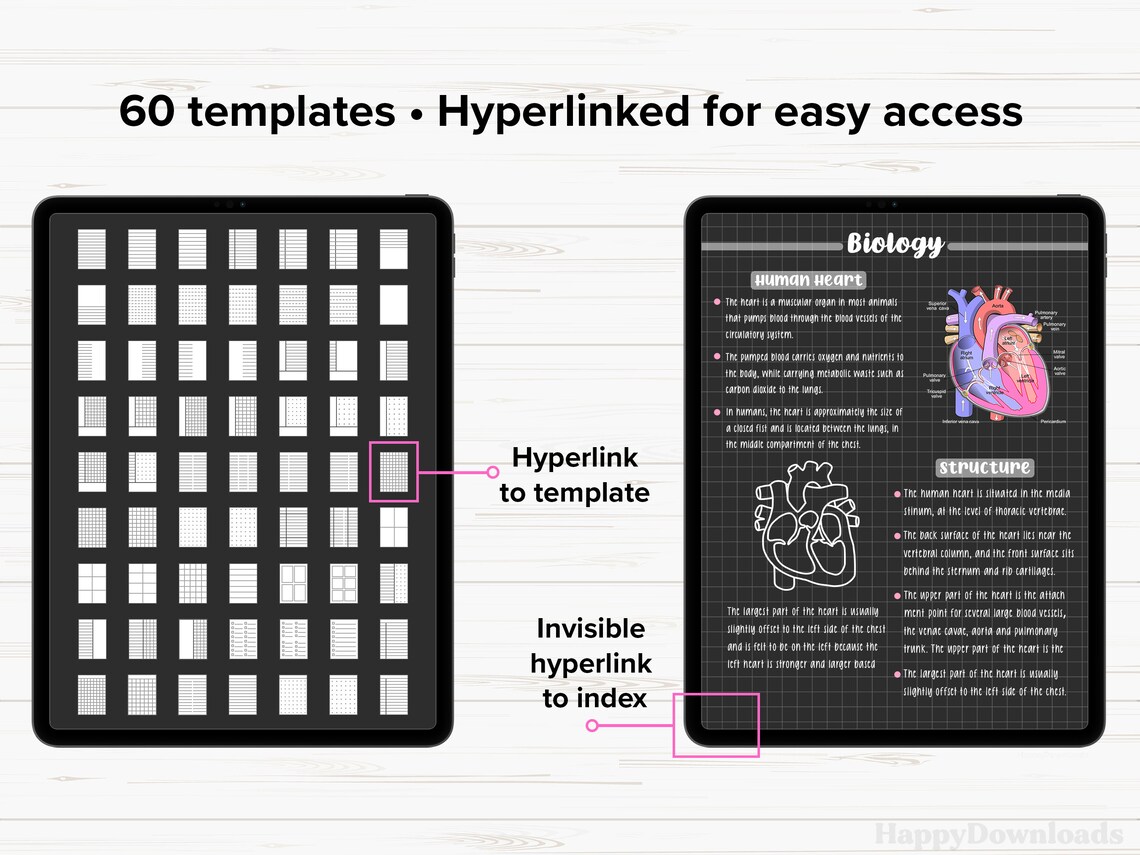 Digital Notepaper Templates Digital Note Papers Ipad Note - Etsy