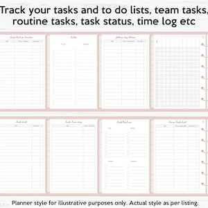 Work Onenote Digital Planner Templates Inserts Pack NOTEBOOK - Etsy