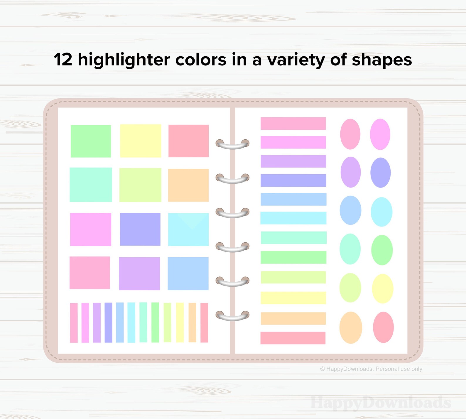 Highlighter Digital Stickers Transparent Highlighter - Etsy