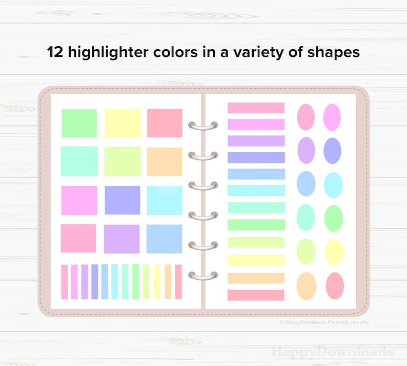 Highlighter Digital Stickers Transparent Highlighter - Etsy