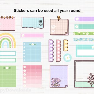 Spring Digital Stickers, Spring Stickers, Seasonal Stickers, Pre ...