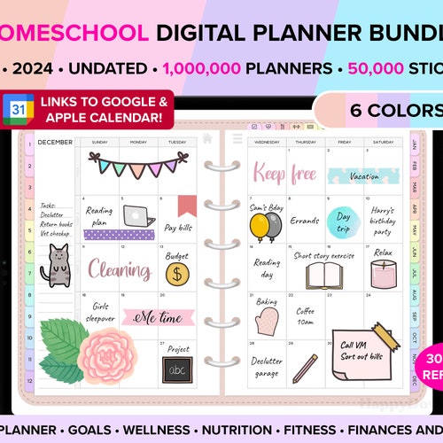 Digital Homeschool Planner Ipad Home School Planner - Etsy