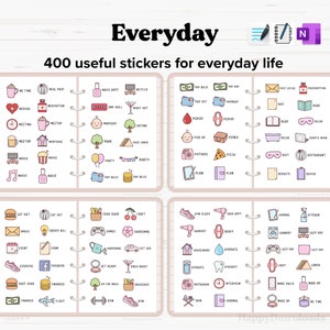 Everyday Life Digital Stickers Daily Planner Stickers - Etsy UK