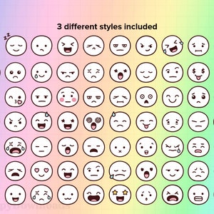 Mood Stickers Digital, Cute Stickers, Daily Mood Trackers, Digital ...