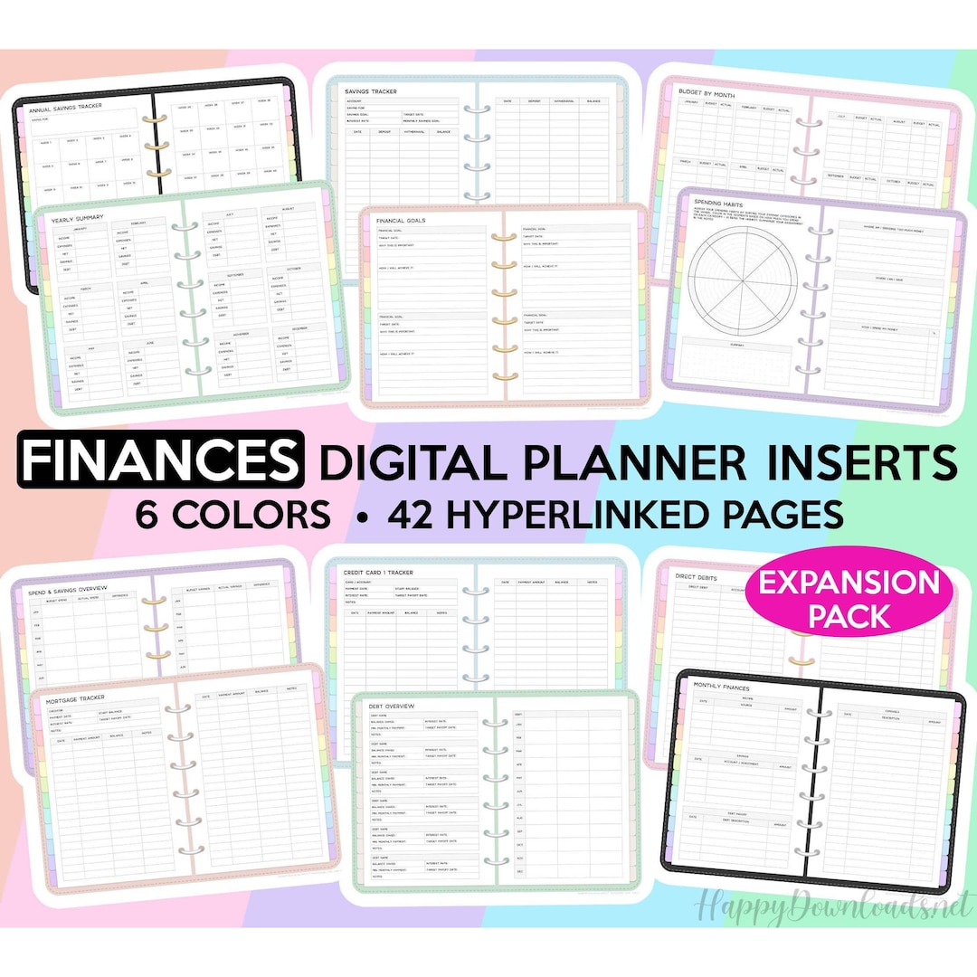 Finances & Budgeting Digital Planner Budgeting Planner Inserts Budget ...