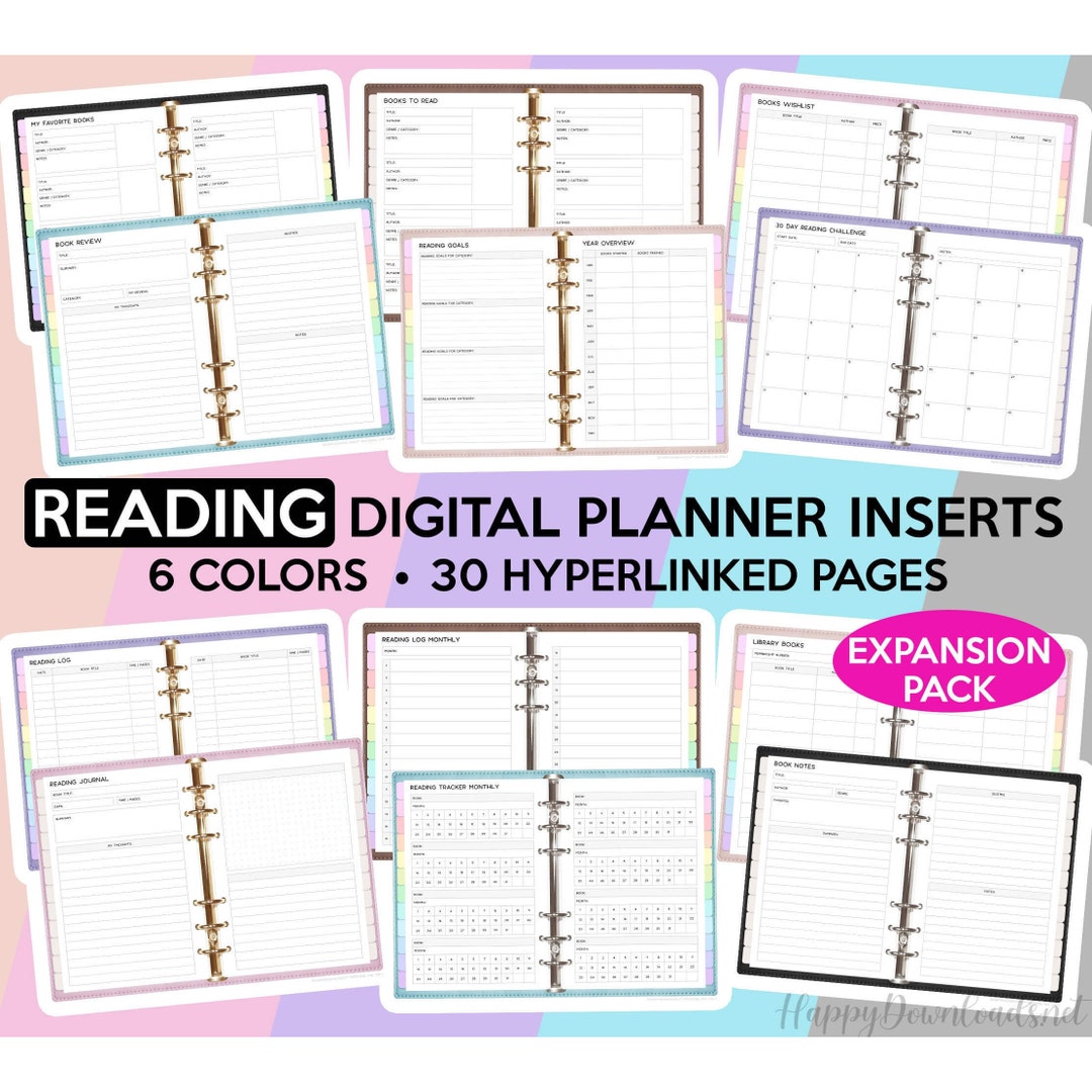 Reading Digital Planner Reading Journal Reading Tracker Goodnotes ...