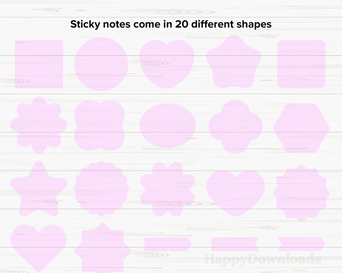 Transparent Digital Stickers, Digital Sticky Notes, Digital Planner ...