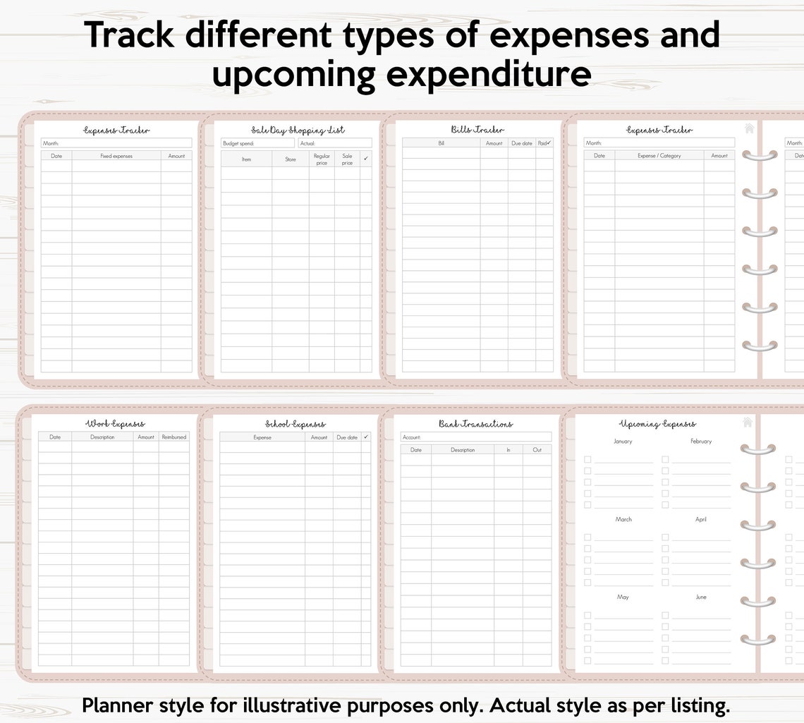 Onenote Digital Planner Templates Finance Template Finance Inserts ...