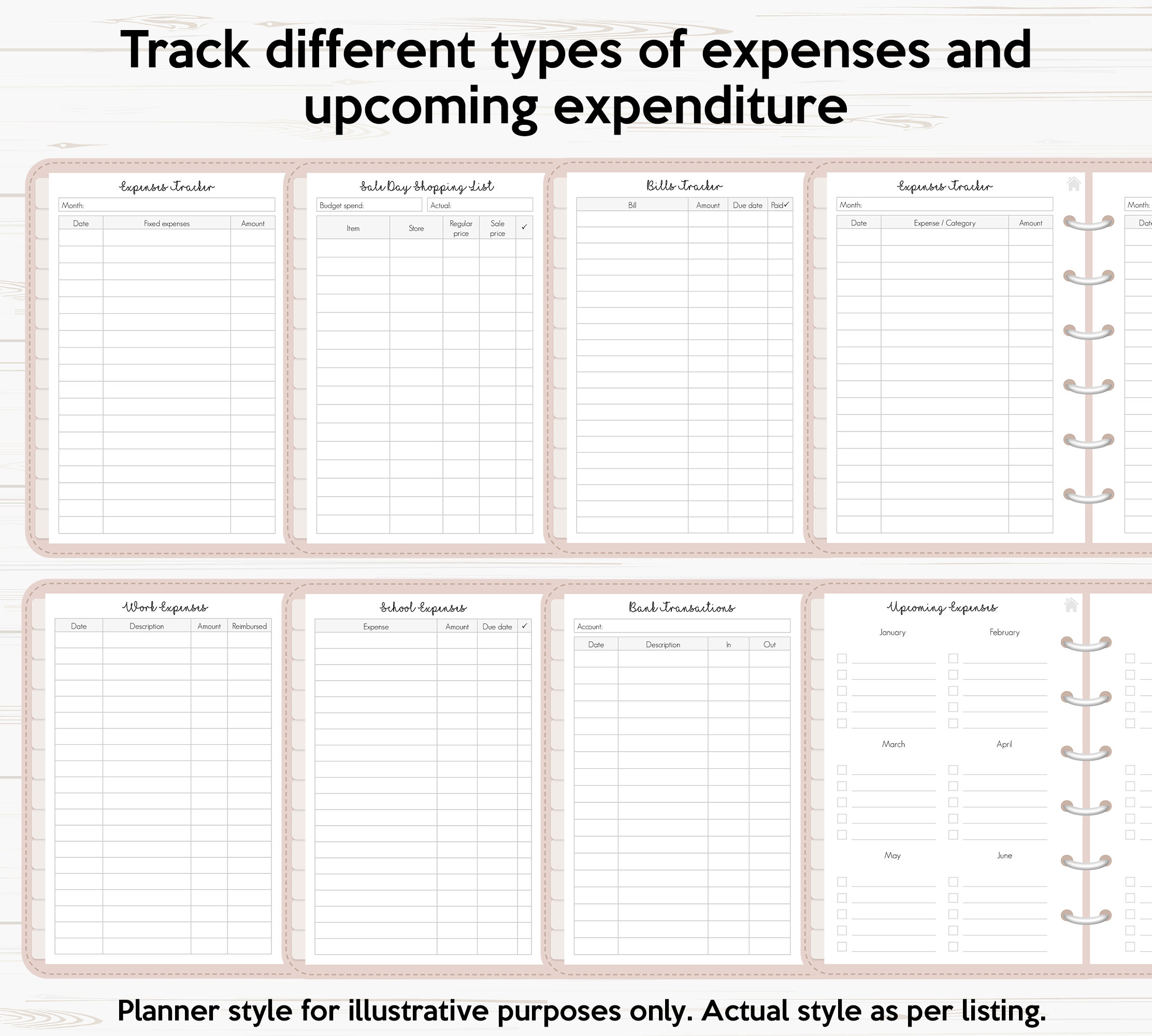 Onenote Digital Planner Templates Finance Template Finance | Etsy