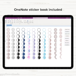 Moon Phases Digital Stickers, Moon Stickers, Goodnotes Stickers ...