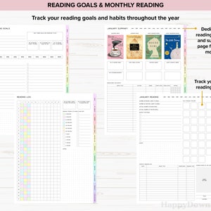Digital Reading Journal, Digital Reading Planner, Reading Digital ...