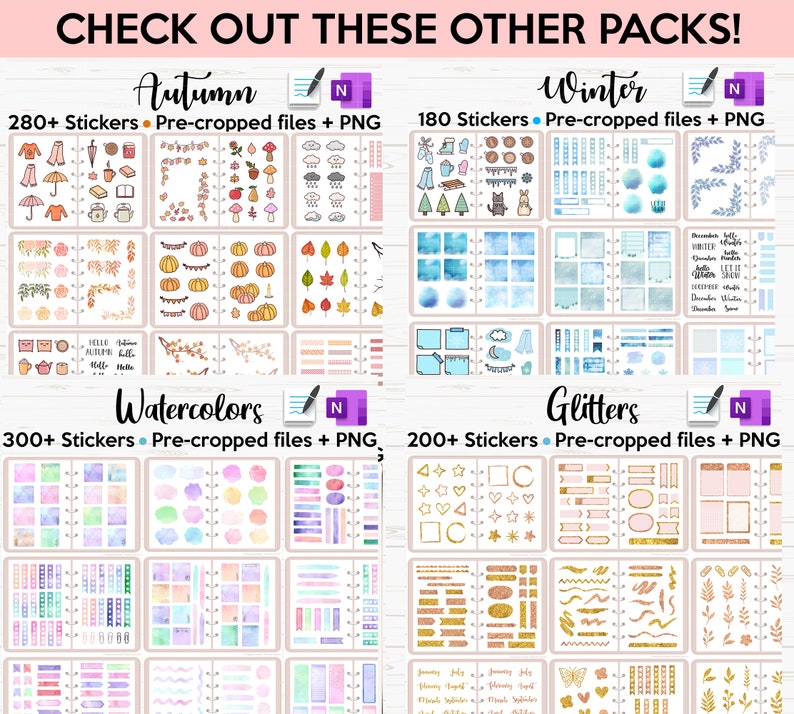 Spring Digital Stickers Spring Stickers Seasonal Stickers | Etsy