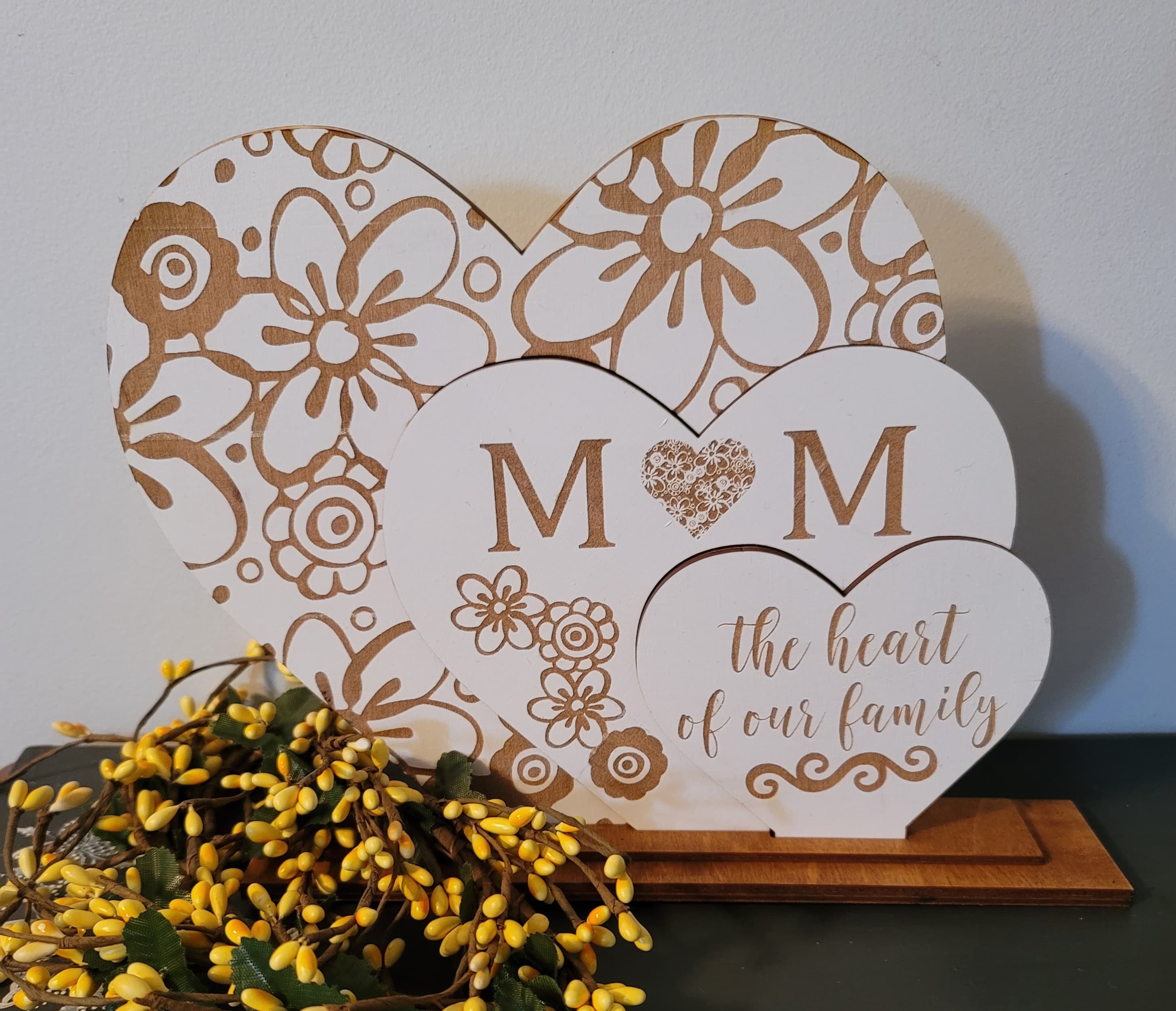 Mom Heart of the Family (triple Heart) SVG / Digital Download ...