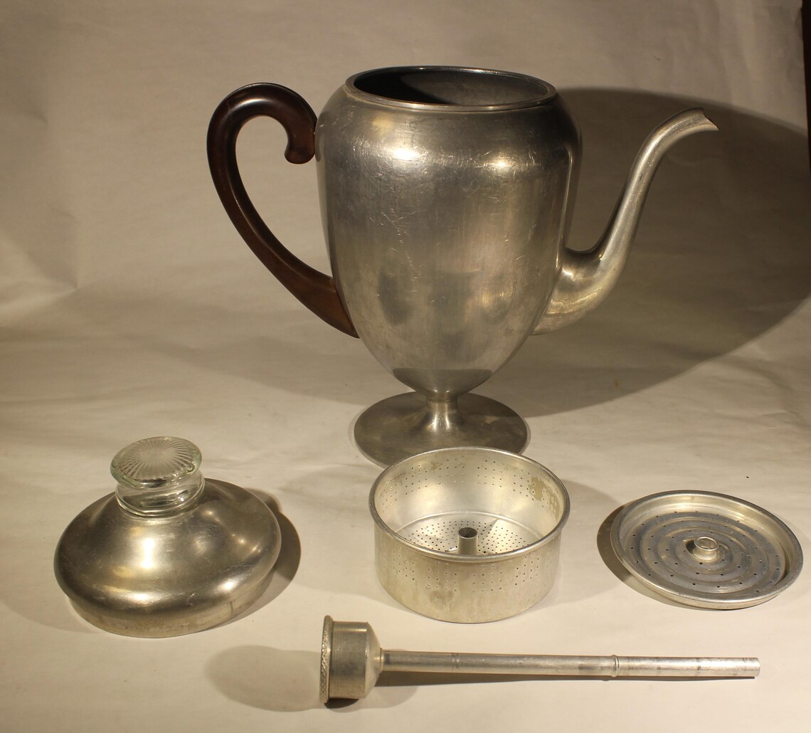 Vintage Mirro Stovetop Pedestal Coffee Pot Percolator 5962M 9 Cup - Etsy