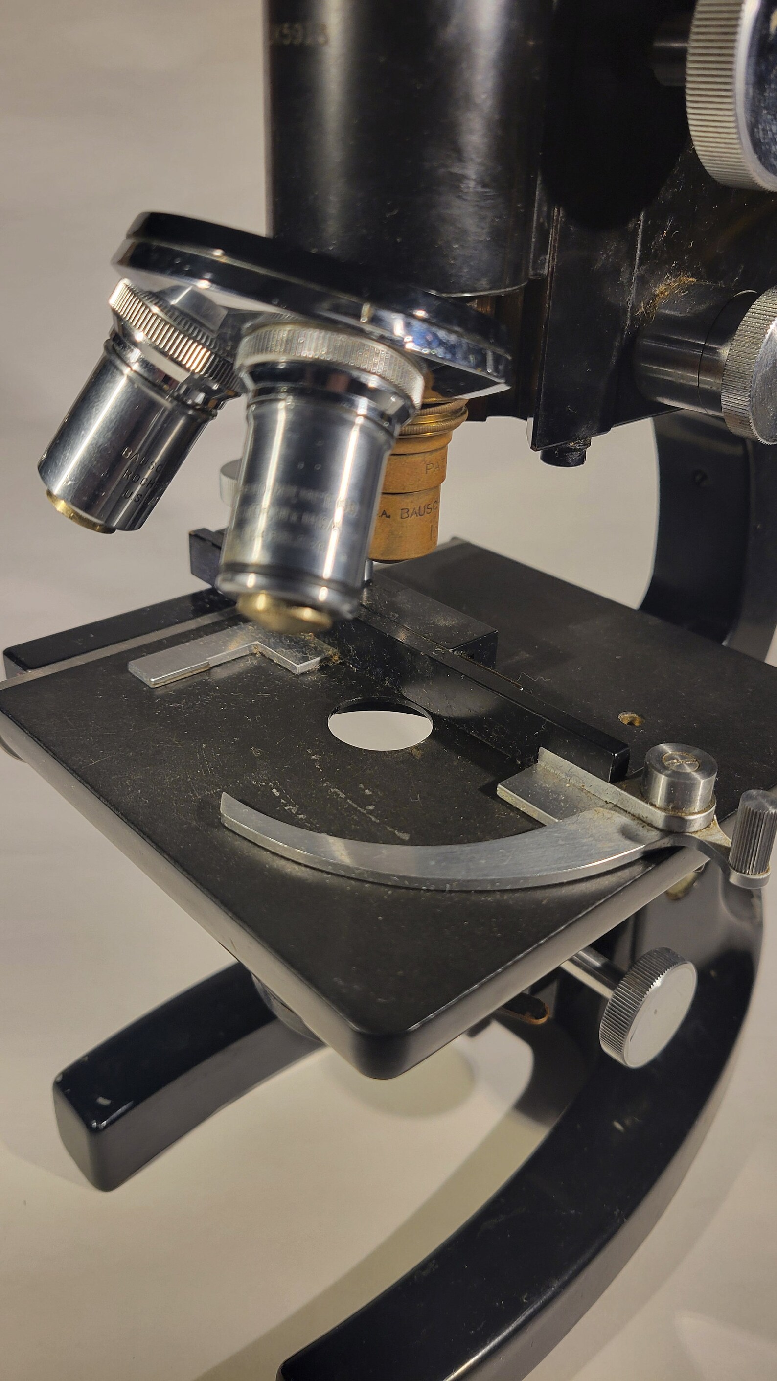 Vintage 1940s Bausch and Lomb Monocular Microscope Authentic Piece of ...