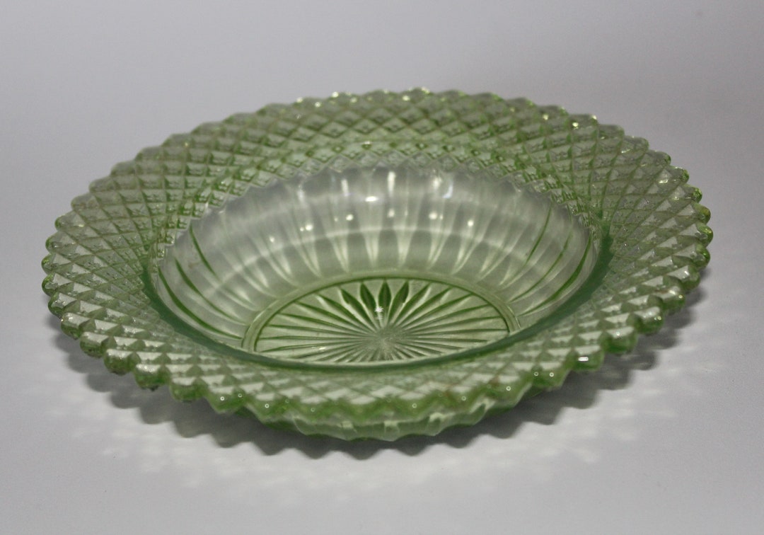 Uranium Glass Candy Dish - Etsy