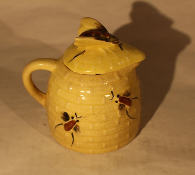 Vintage Yellow Beehive-shaped Honey Pitcher With Bee Lid - Etsy