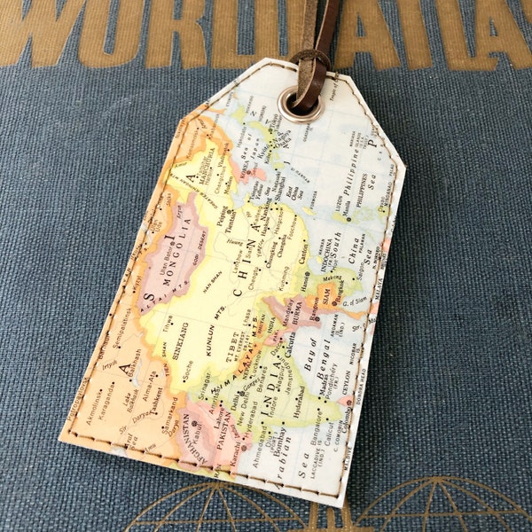 Etsy Vintage Map Luggage Tag at Troy Jenkins blog