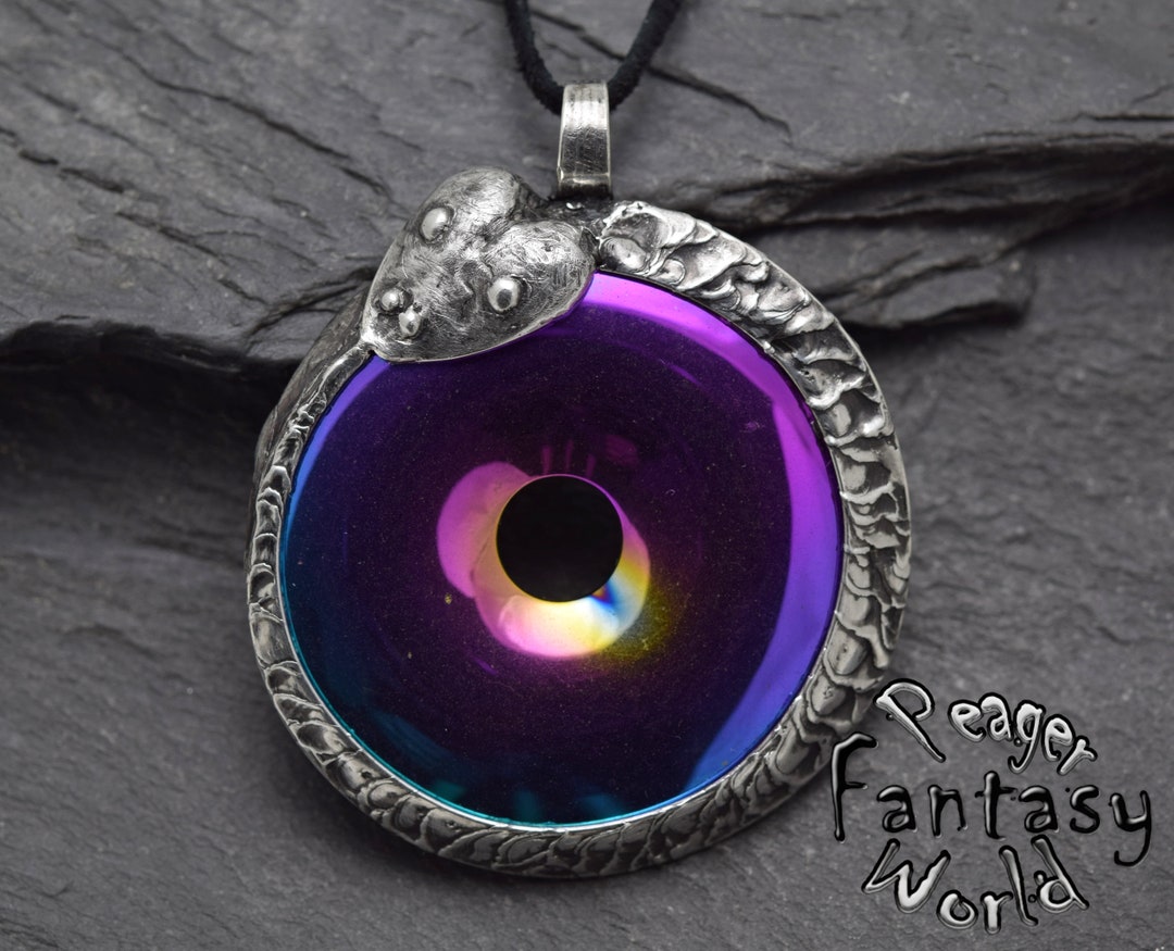 Hematite Snake Pendant,titanium Aura Pendant,men Pendant,silver Jewel ...