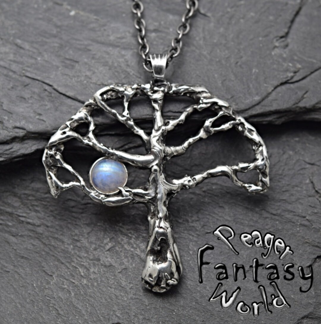 Ancient Tree Pendant,celtic Tree of Life Pendant,moonstone Pendant ...