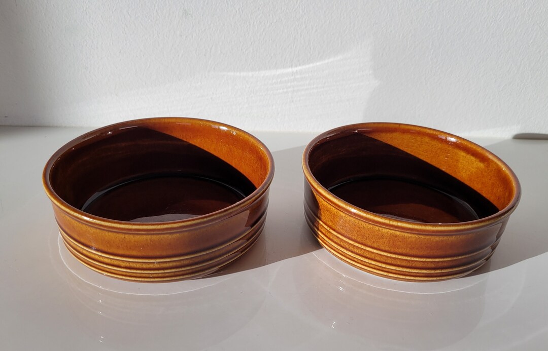 Gustavsberg Rustik Dark Brown Bowl, Set of Two, Designed by Britt ...