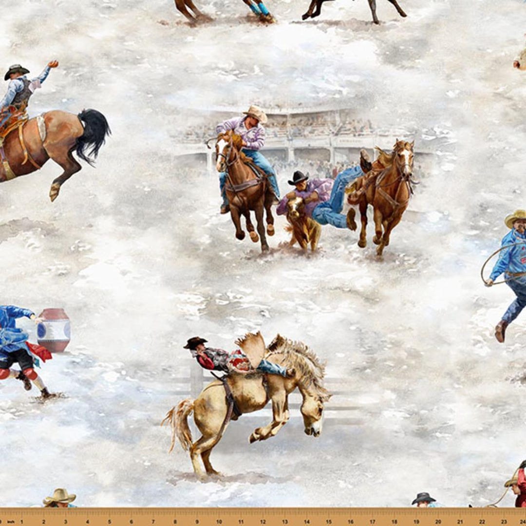 Hoffman Fabrics Rodeo Dreams Scenes Cotton Fabric W5528-761-rodeo - Etsy