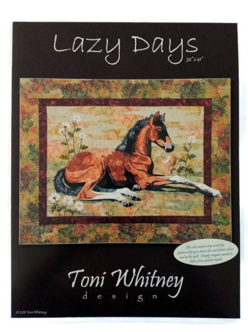 Toni Whitney Design Lazy Days Horse Foal Applique Quilt Pattern - Etsy