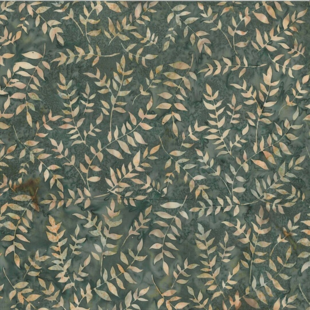 Hoffman Fabrics Jingle Bells Leaves Garden Batik Fabric V2520-727 ...