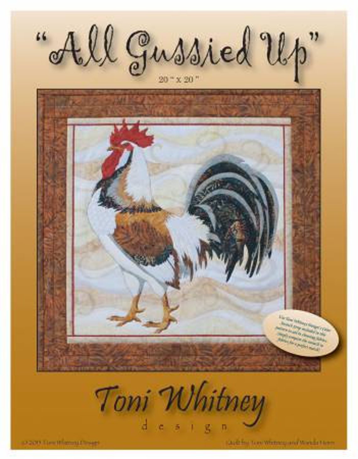 Toni Whitney Design All Gussied Up Rooster Applique Quilt | Etsy