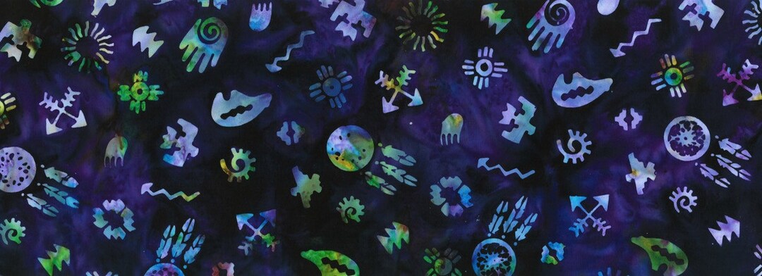 Hoffman Fabrics Amethyst Native Symbols Batik Fabric S2311-91-amethyst ...