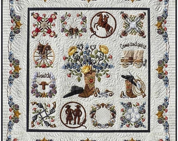 P3 Designs Happy Trails Western Applique Quilt Pattern Set - Etsy