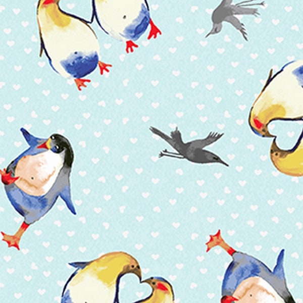 Penguin Fabric - Etsy
