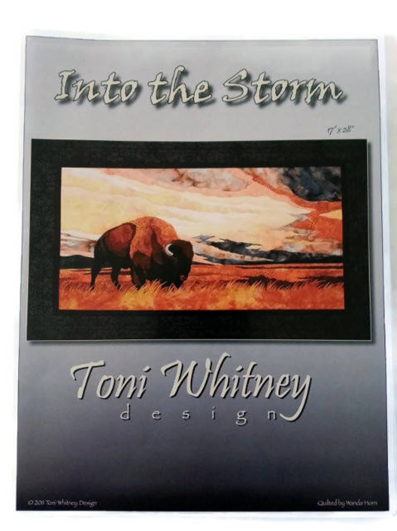Toni Whitney Design Into the Storm Bison Landscape Applique Quilt ...