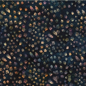 Hoffman Fabrics Pacific Wildlife Animal Tracks Batik Fabric S2350-133 ...