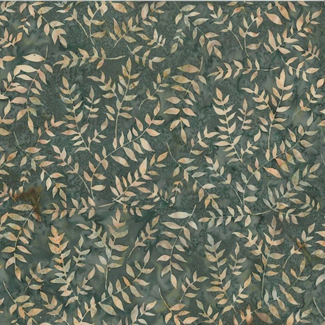 Hoffman Fabrics Jingle Bells Leaves Garden Batik Fabric V2520-727 ...