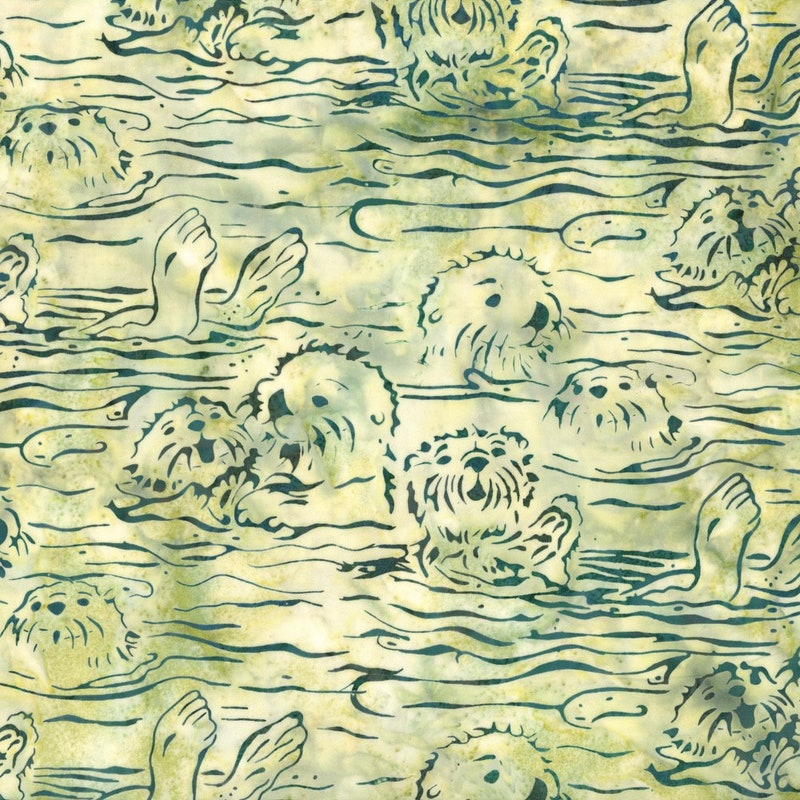 Flannel Otter Fabric - Etsy