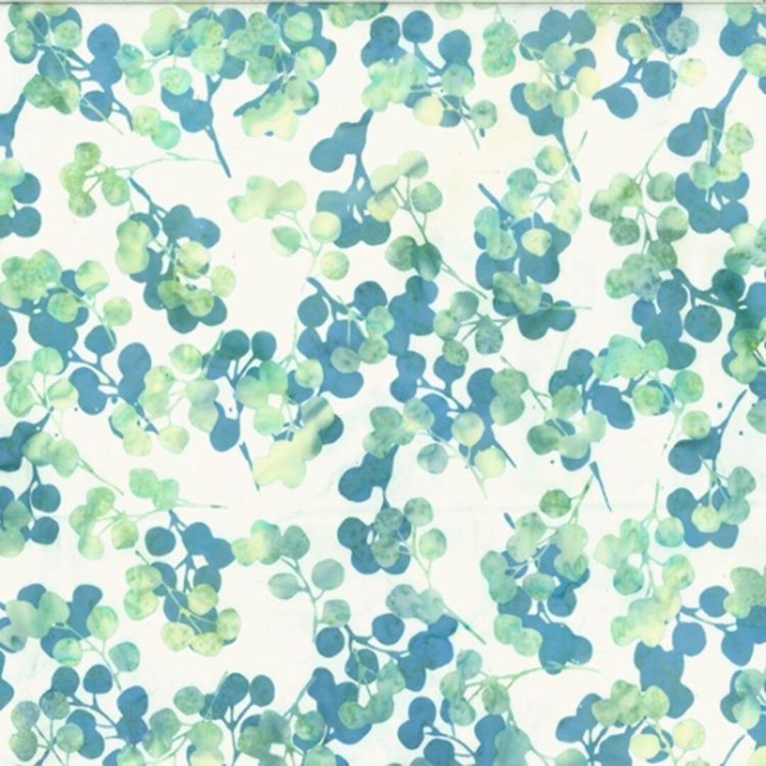 Hoffman Fabrics Bluegrass Eucalyptus Leaves Batik Fabric V2531-581 ...