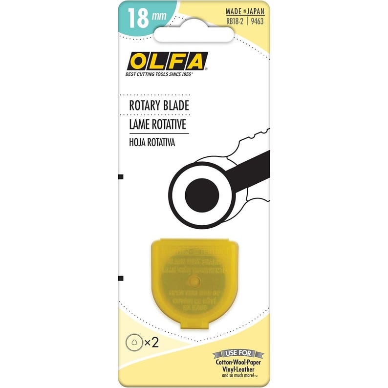 Olfa 18mm Rotary Blade Replacement Two Pack RB18-2 - Etsy