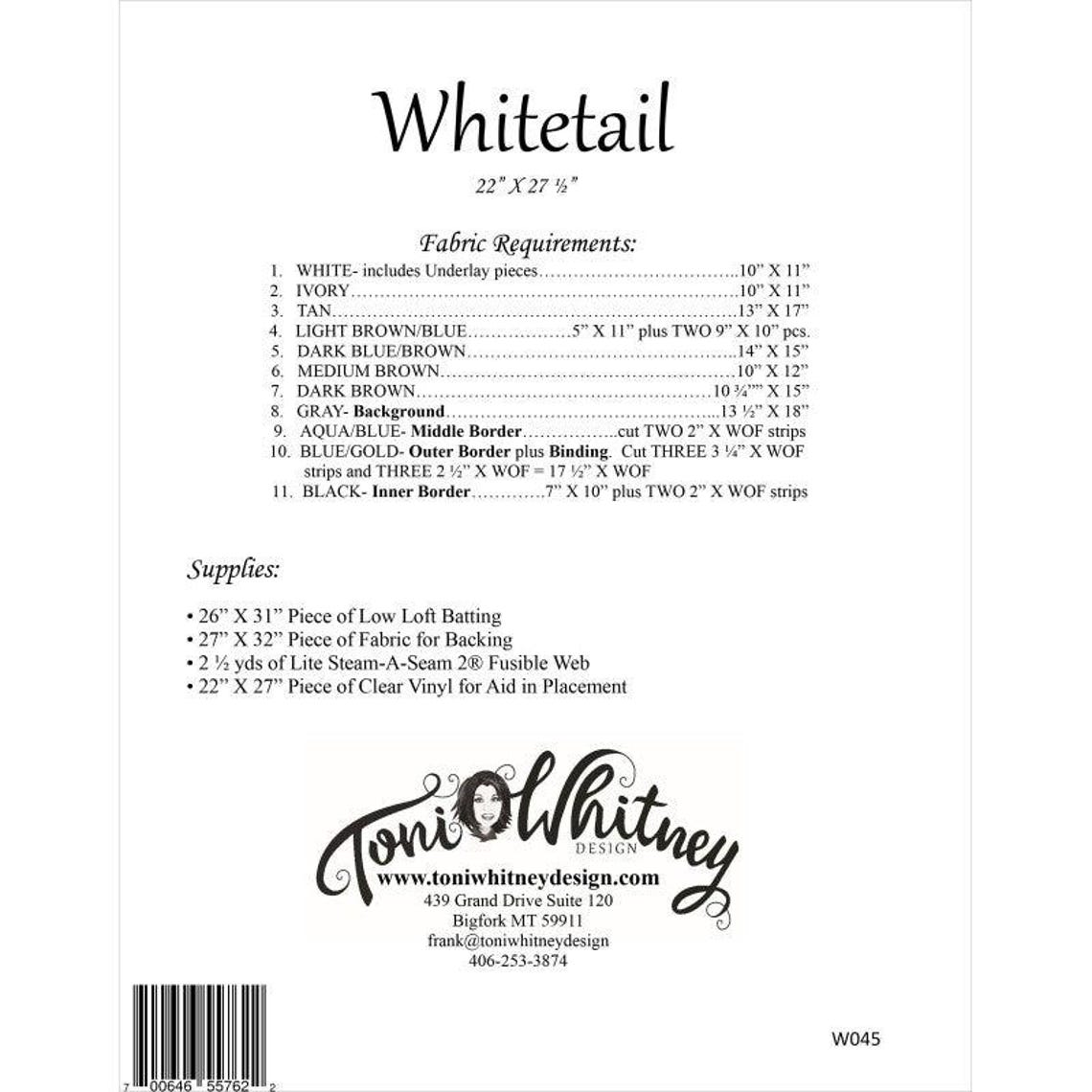 Toni Whitney Design Whitetail Deer Applique Quilt Pattern - Etsy