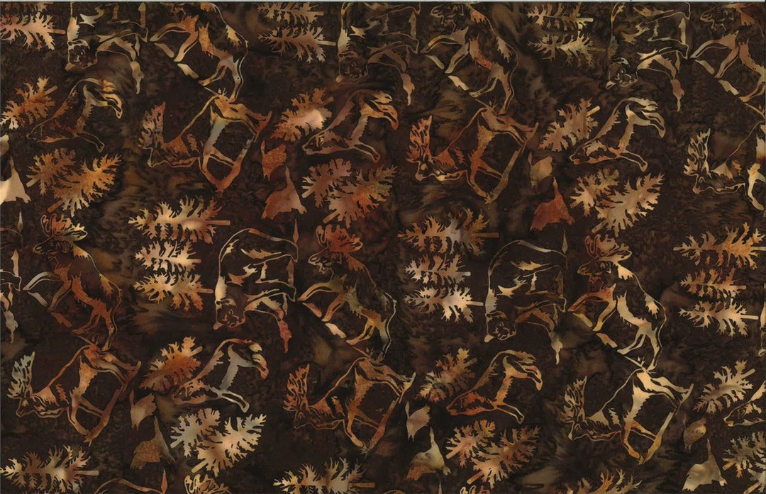 Hoffman Fabrics Bourbon Wildlife Animals Batik Fabric S2337-572-bourbon ...